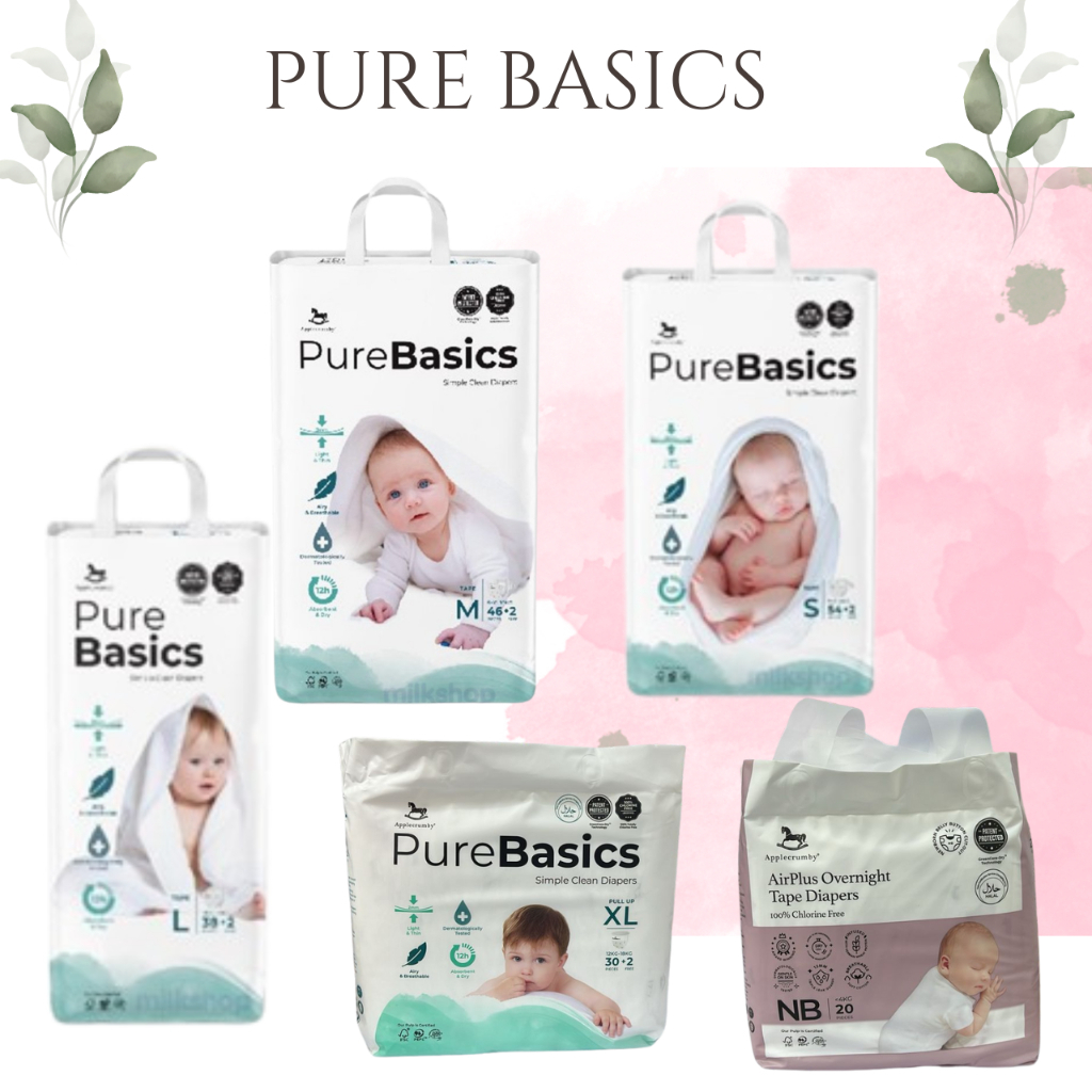 APPLECRUMBY PURE BASICS BABY DIAPERS | Shopee Malaysia