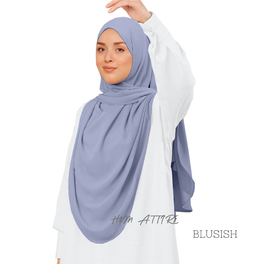 SHAWL KEKNIS CURVE END🔥💯 HEAVY CHIFFON | Shopee Malaysia