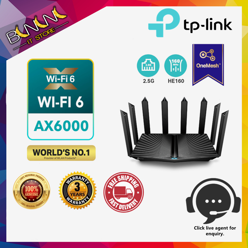 TP-Link Archer AX80 AX6000 8-Stream AX Mesh (Onemesh) Wireless WiFi 6 Router with 2.5G Port ...