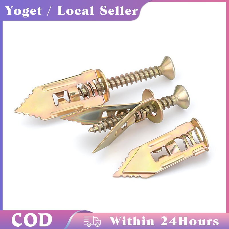 100pcs Butterfly Anchor Bolts Expansion Screws/ Self Drilling Anchors ...