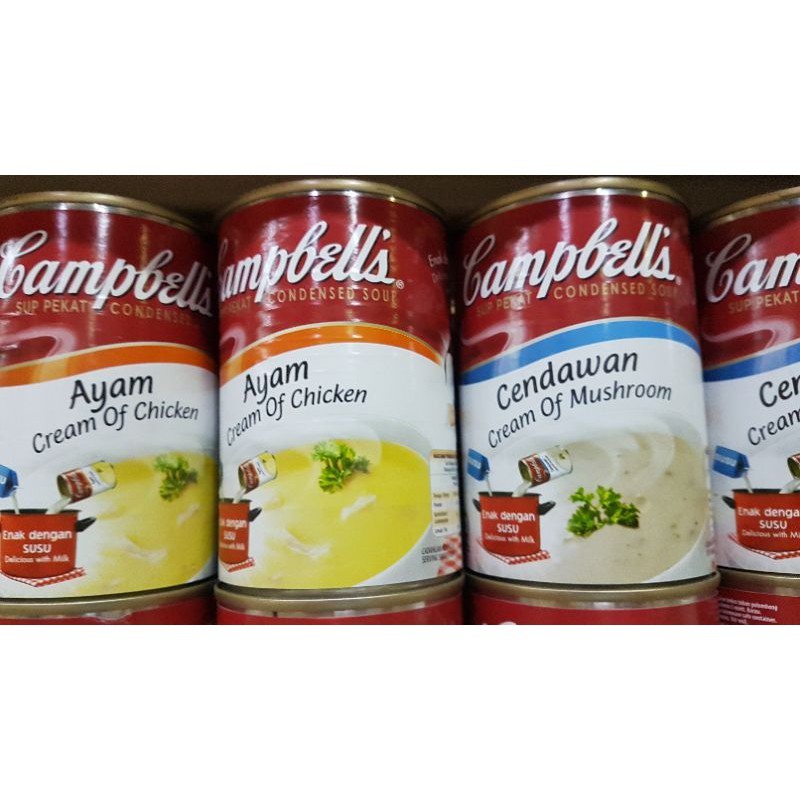 Campbell's Soup Ayam/Cendawan/ Cream Of Chicken/Mushroom Soup 290g/tin ...