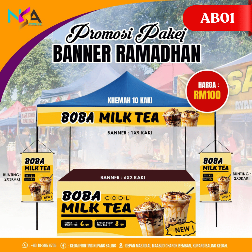 Pakej Banner & Bunting Air Balang Bazar Ramadhan - Murah, Cantik & Siap ...