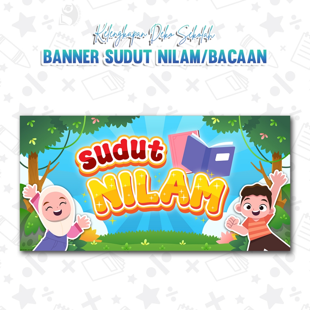 🌼1 DAY SHIP🌼 BANNER SUDUT NILAM / MEMBACA / BACAAN NILAM - HIASAN PUSAT ...