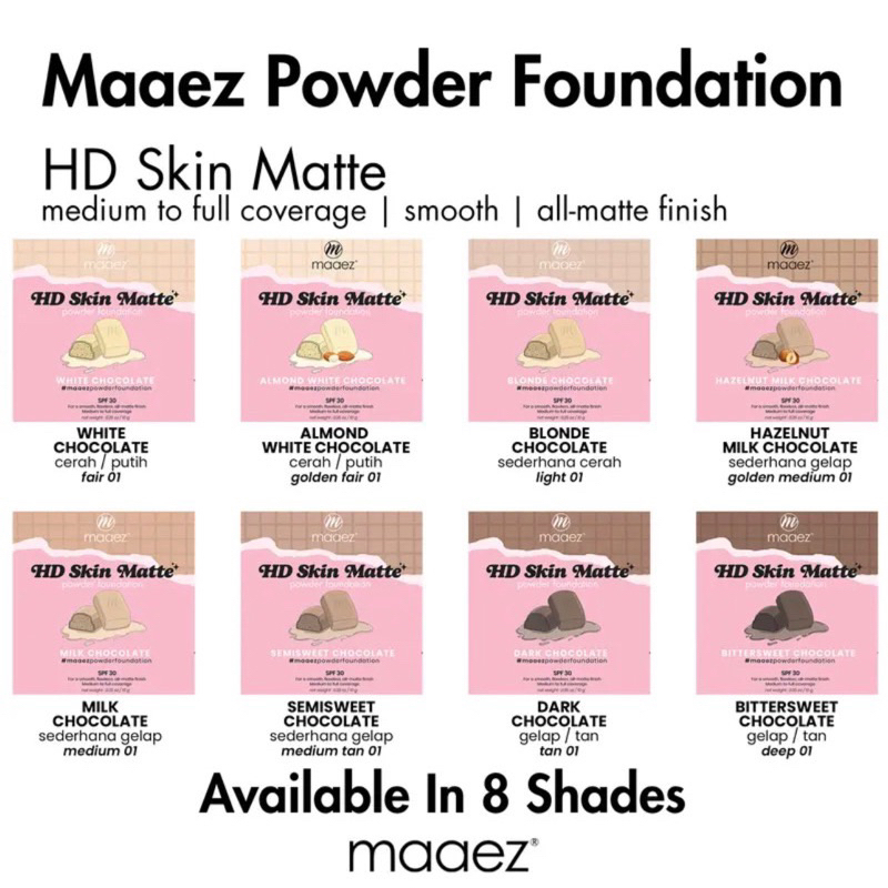 MAAEZ HD Skin Matte Powder Foundation /Setting Powder NEW PACKING 😍 ...