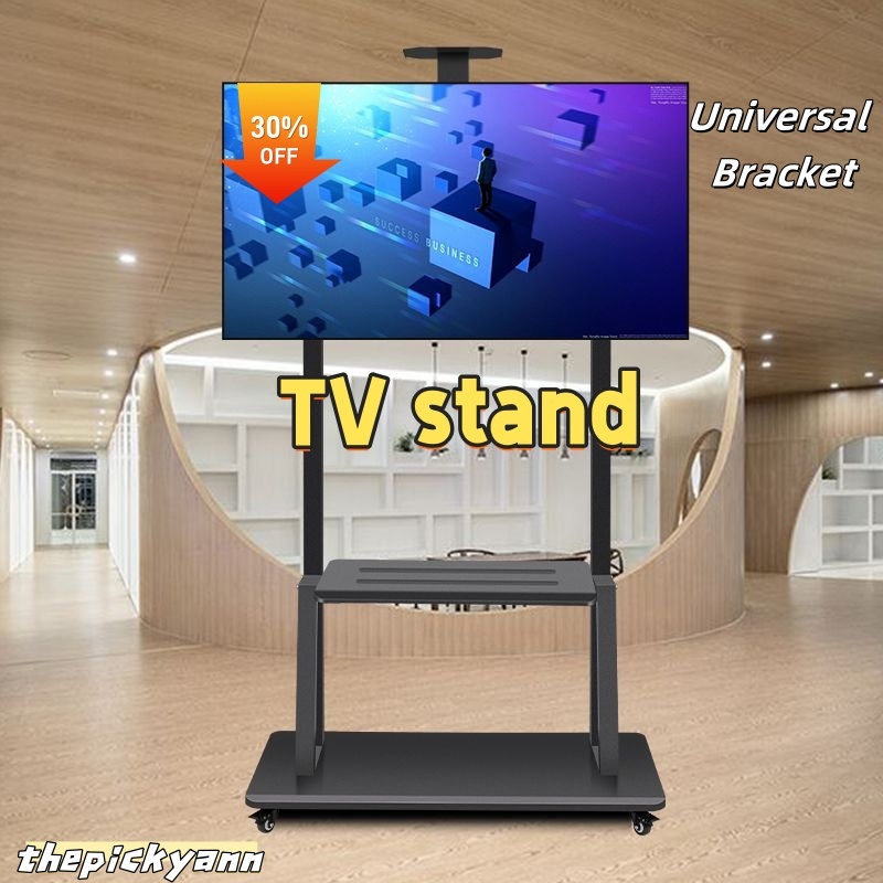Universal TV stand, movable floor standing rotating cart integrated ...