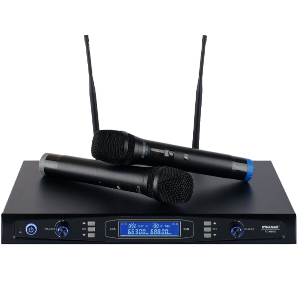 DYNAMAX U8050 Dual Channel UHF Wireless Microphone Set | Shopee Malaysia
