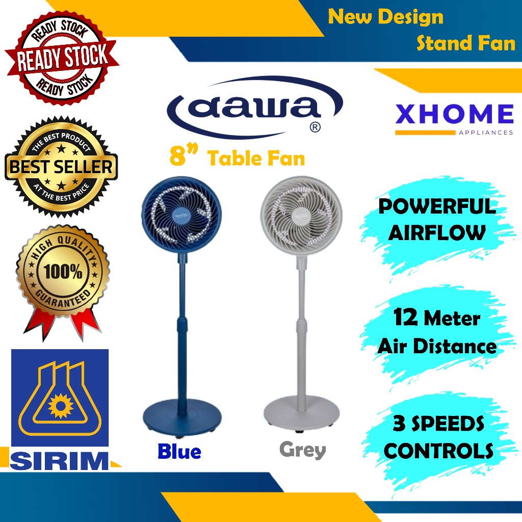 DAWA 8 Inch MINI TURBO CIRCULAR Stand FAN DW-CF8 | Shopee Malaysia