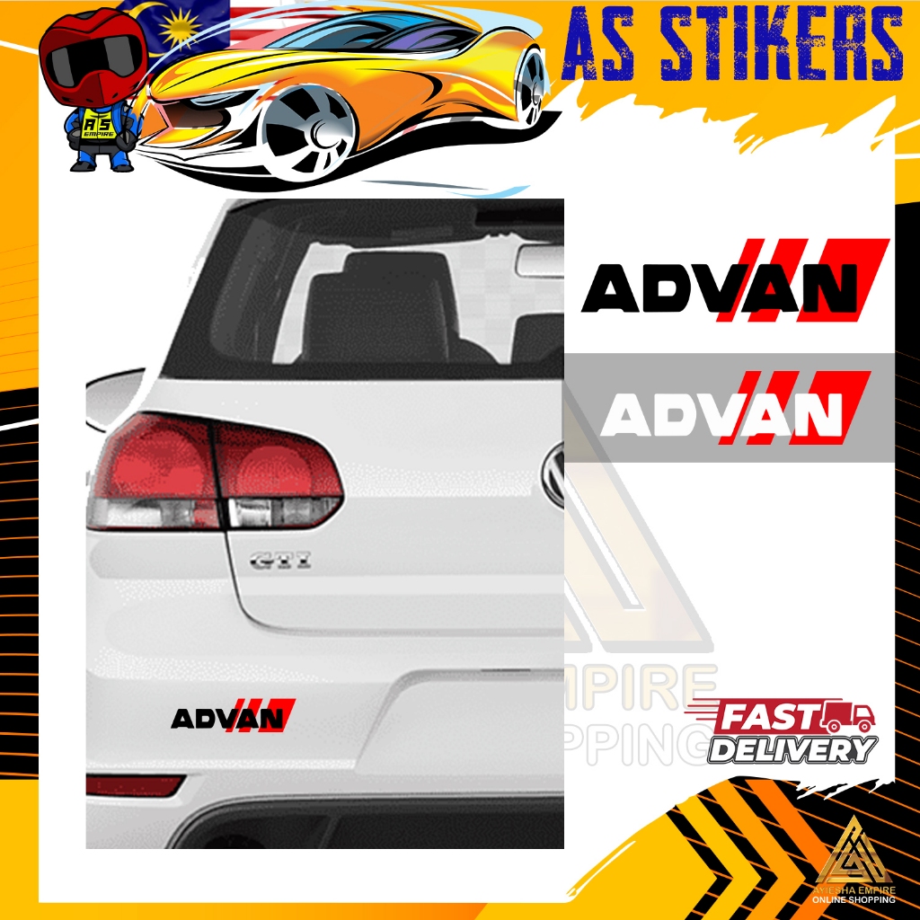 ADVAN sticker car CUTTING STICKER (2PCS) | Shopee Malaysia