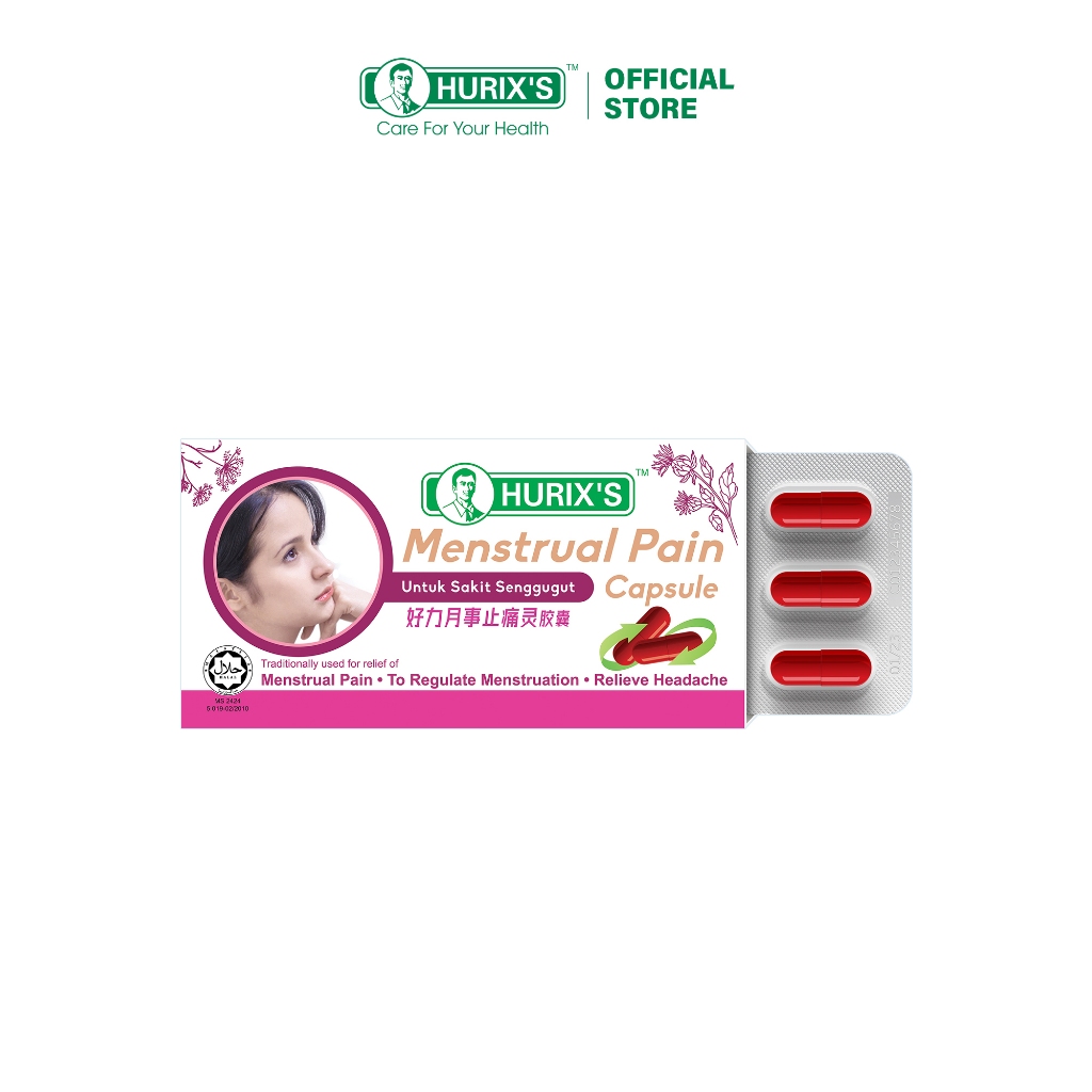 HURIX'S Menstrual Pain Capsule - Kapsul untuk Sakit Senggugut ...