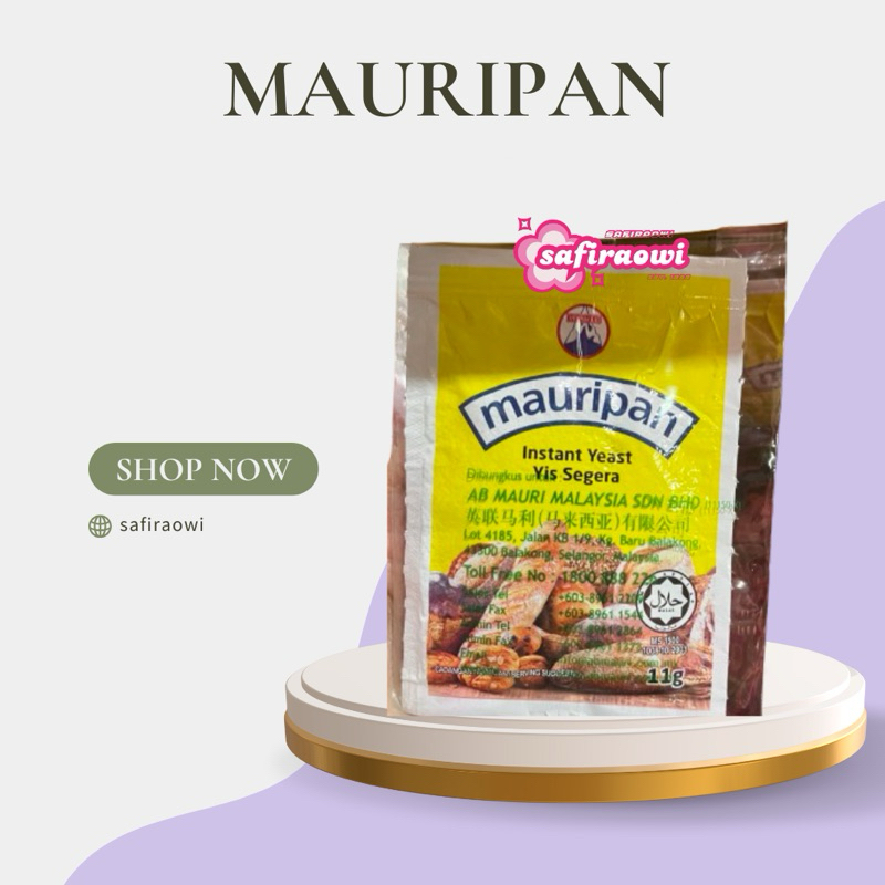 🔥READY STOCK 🔥 Mauri-pan Instant Yeast 11g Yis Segera Mauripan | Shopee ...