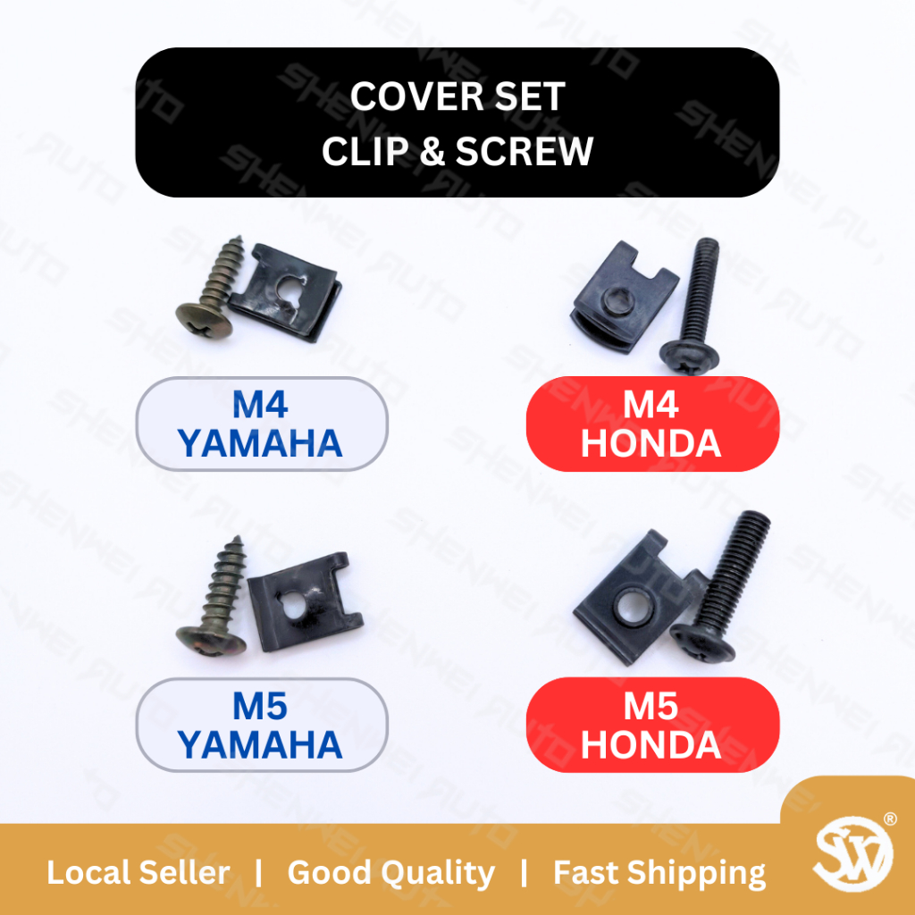 (1 Pc) Coverset Skru Clip M5 M4 YAMAHA HONDA Screw Clip | Shopee Malaysia