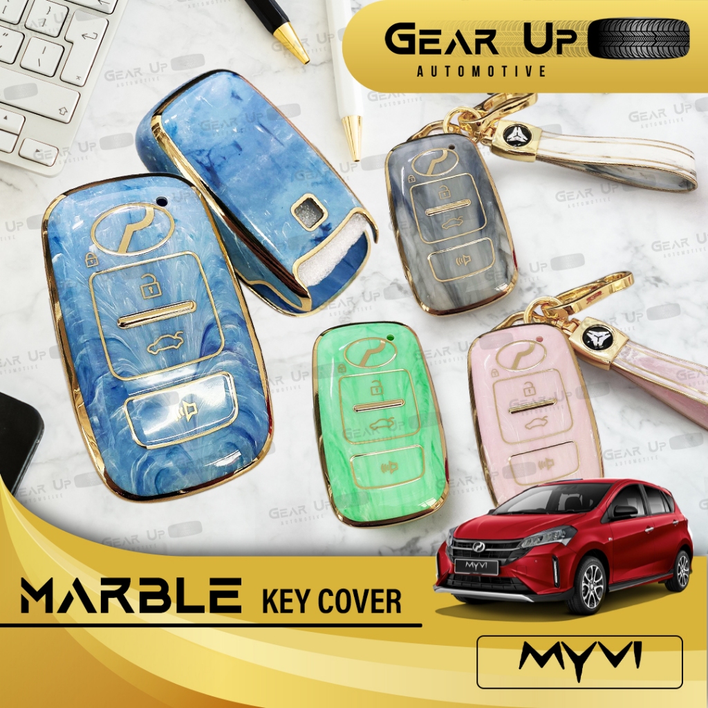 𝐌𝐀𝐑𝐁𝐋𝐄 𝐊𝐄𝐘 𝐂𝐎𝐕𝐄𝐑 Perodua MYVI 2025 2024 Facelift GEN 3 G3 Accessories ...