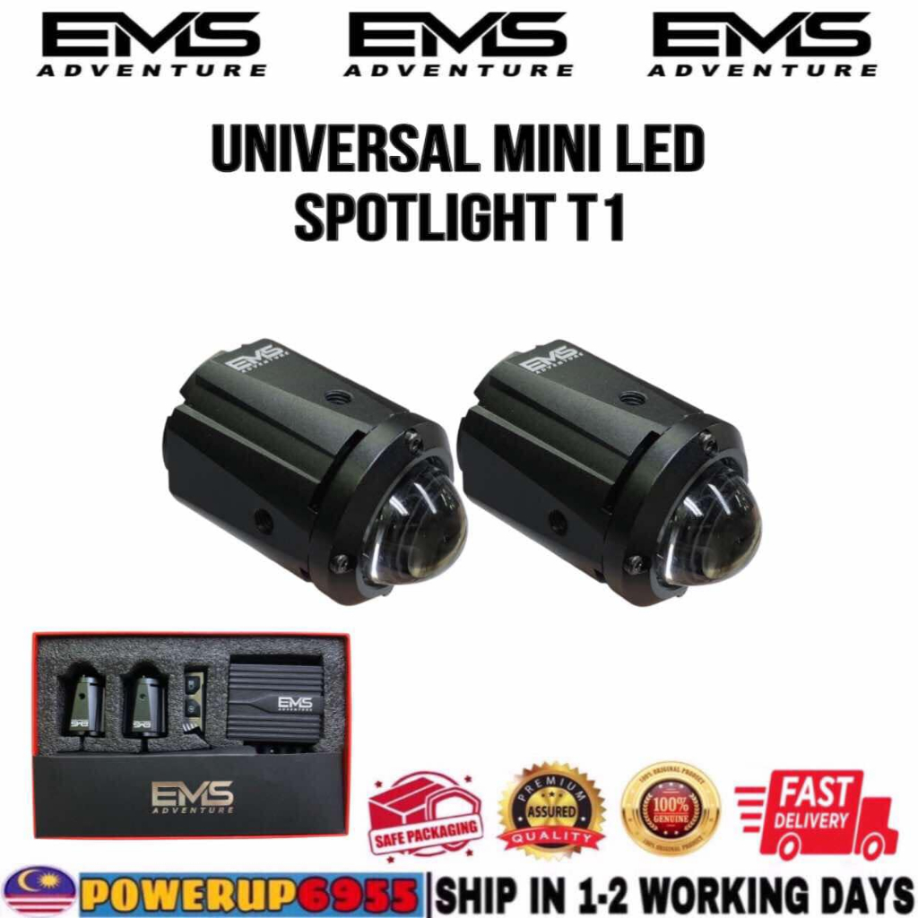 ORIGINAL EMS ADVENTURE UNIVERSAL T1 MINI LED AUXILIARY SPOTLIGHT 50WATT ...