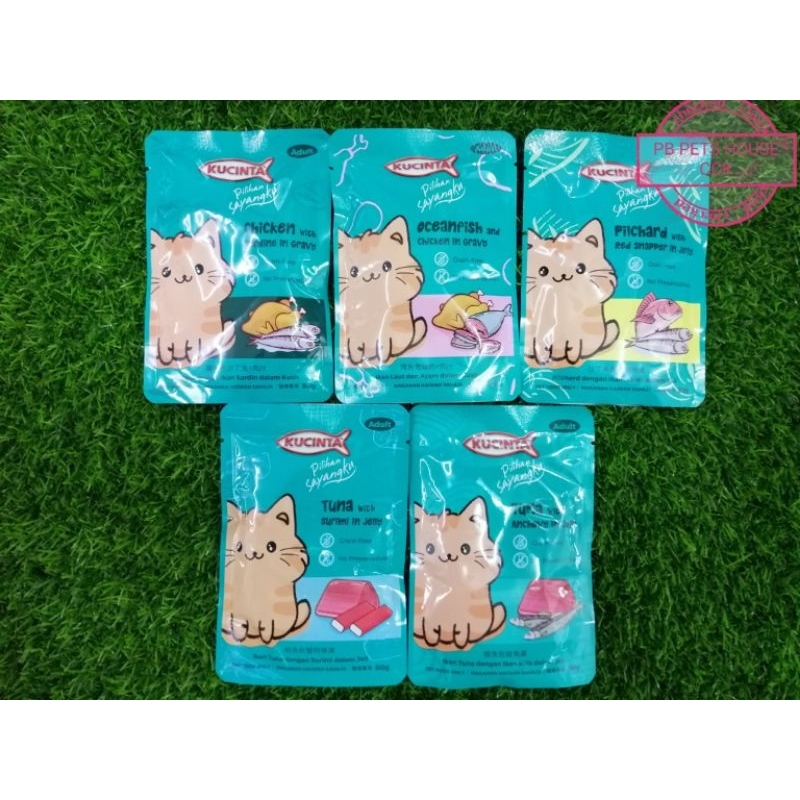 kucinta Cat Wet Food Pouch 80g /Makanan Kucing Basah | Shopee Malaysia