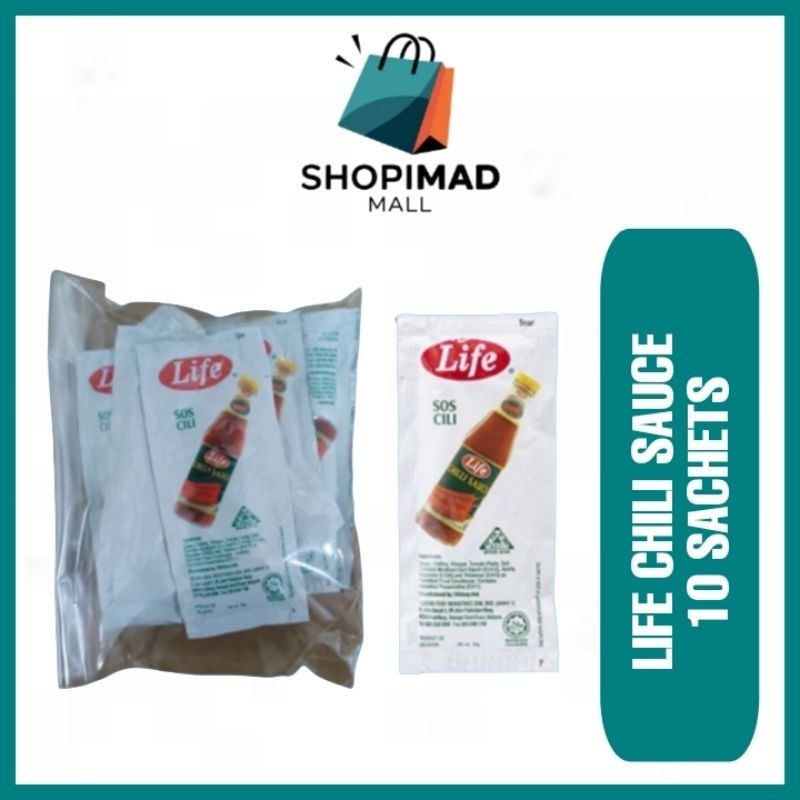 [10PCS] LIFE CHILLI SAUCE SACHET | SOS CILI SACHET | TRAVEL PACK SAUCE ...