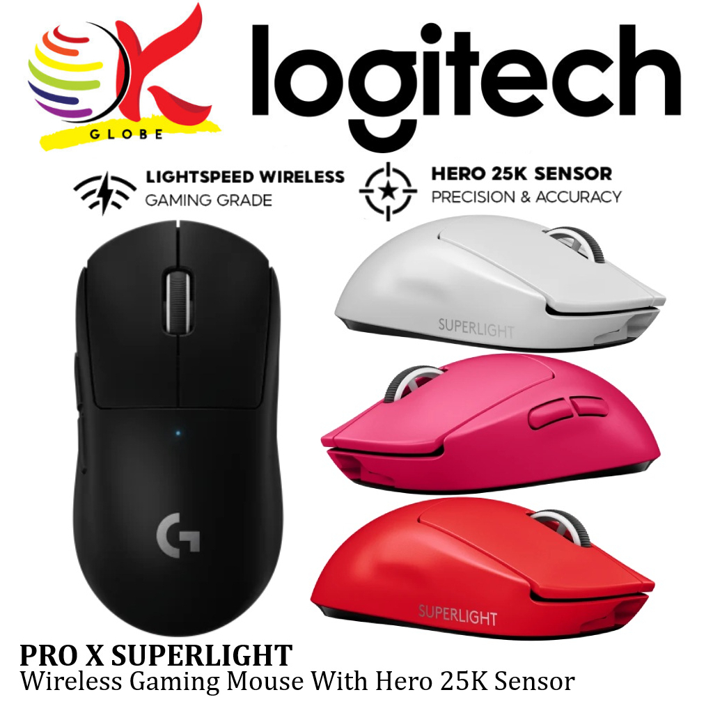 LOGITECH G PRO X SUPERLIGHT WIRELESS GAMING MOUSE LIGHTSPEED / HERO 25K ...