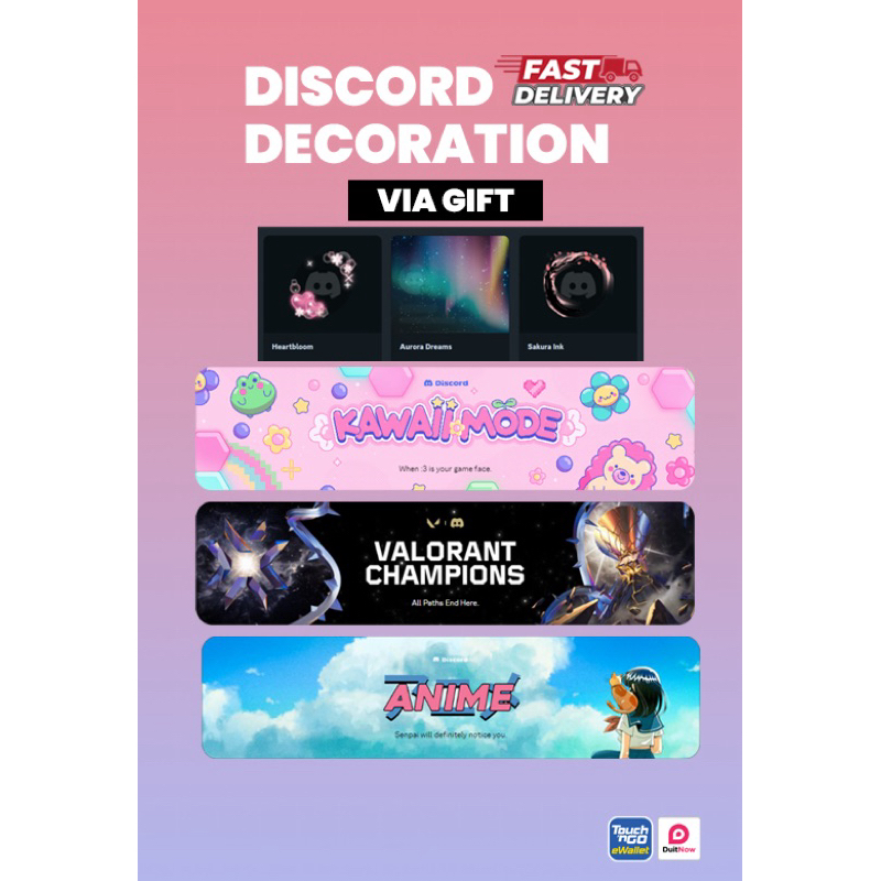 Discord Profile Decoration Nitro - Via Gift | READY STOCK | Shopee Malaysia