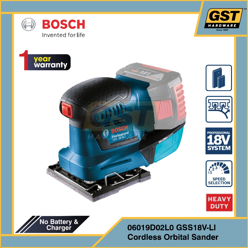 Bosch Cordless Sander GSS 18 V-LI Professional Bosch Sander Random ...