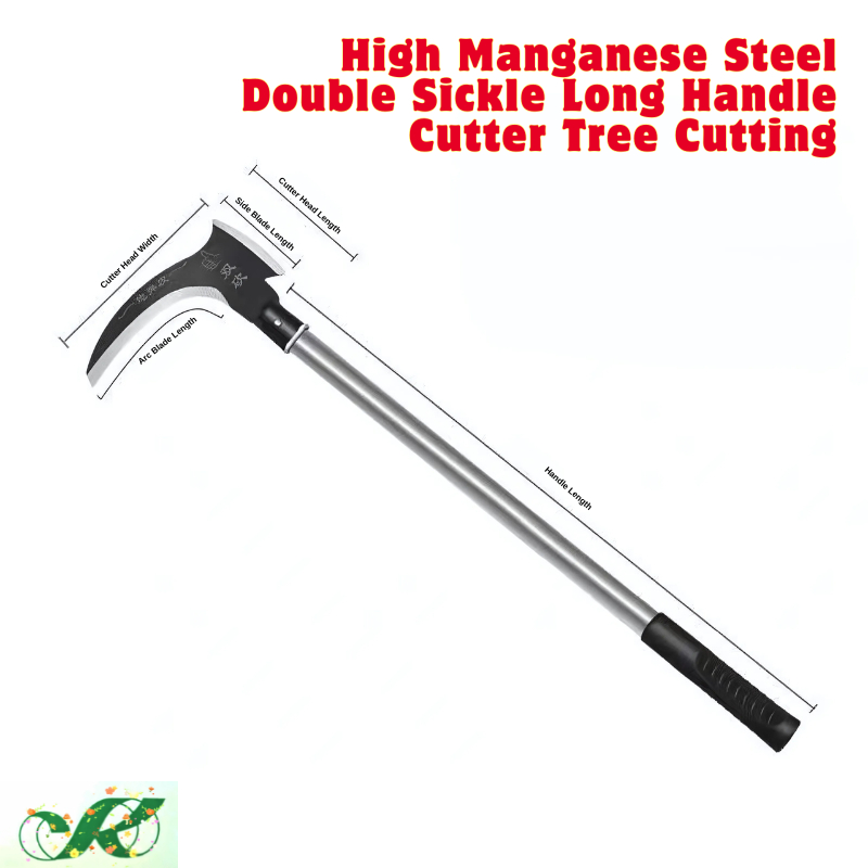 High Manganese Steel Double Sickle Long Handle Cutter Tree Cutting ...