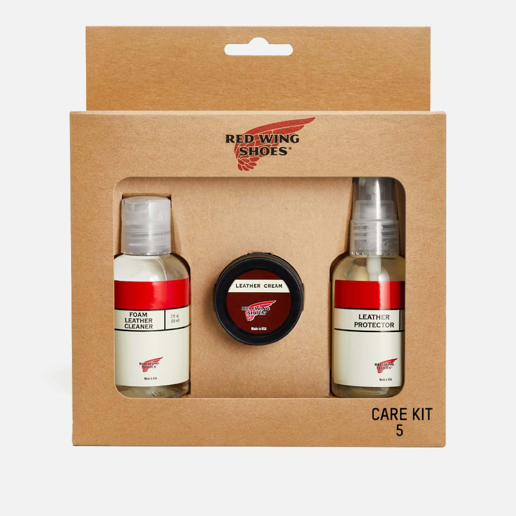 Red Wing 98021 Care Kit 5 - FOAM LEATHER CLEANER, LEATHER CREAM ...