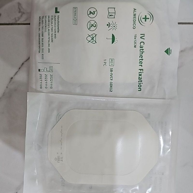 (10 pcs) ALMEDICO IV CATHETER FIXATION PAD ON the wound 10 x 12cm ...