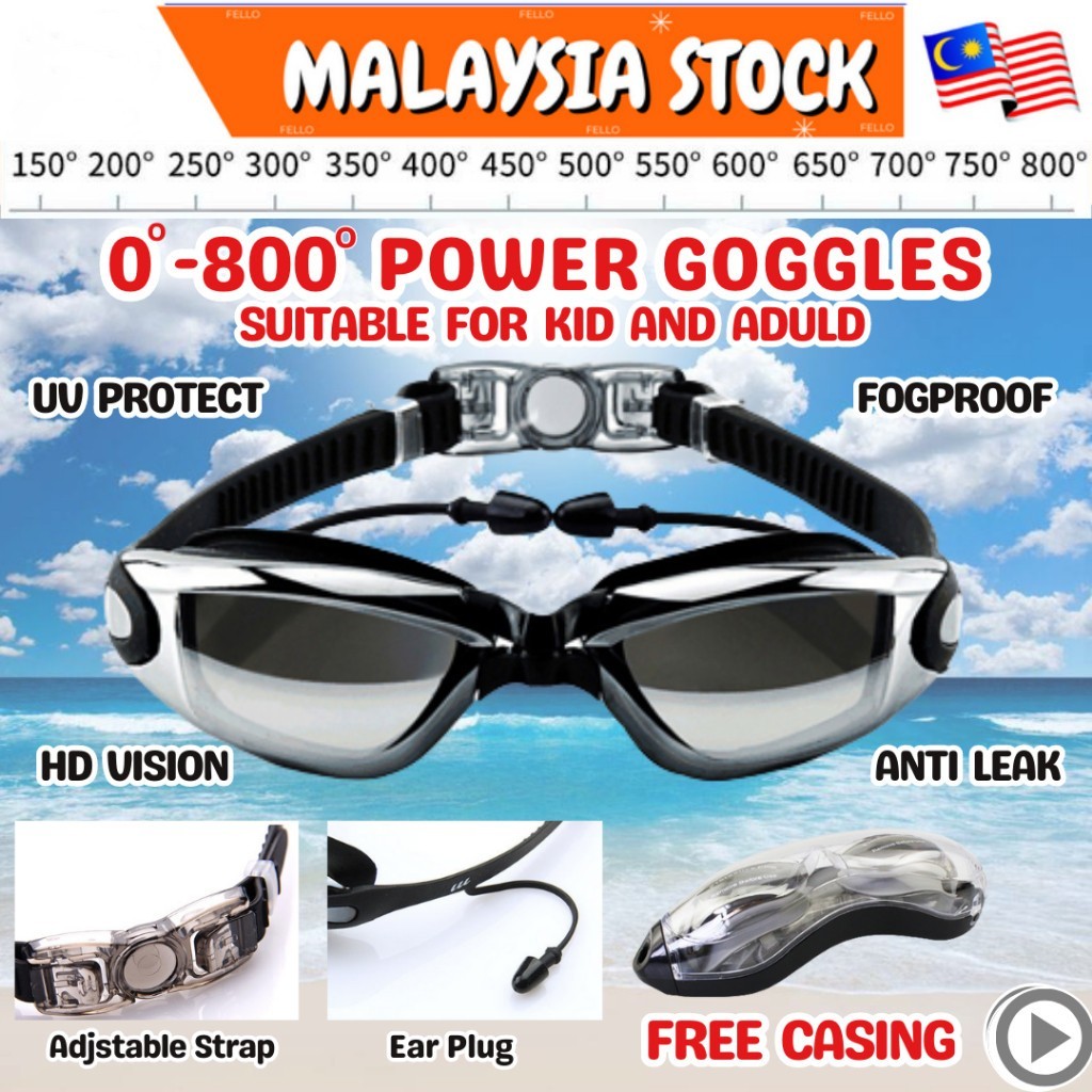 Swimming Goggles + Ear Plugs Silicon Swim Adult Women Men Anti Fog UV ...