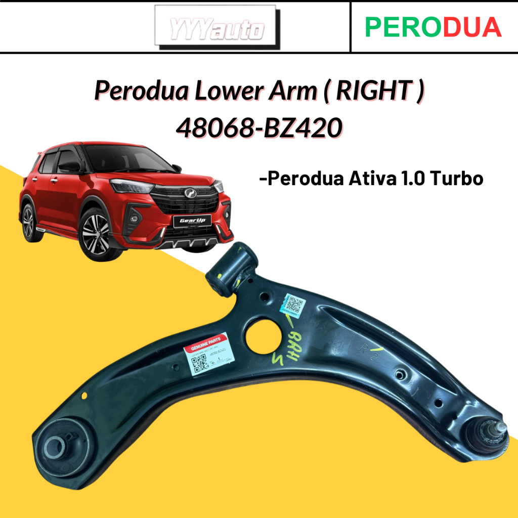 ORIGINAL PERODUA FRONT LOWER ARM WITH BUSH /PERODUA ATIVA 1.0 TURBO ...