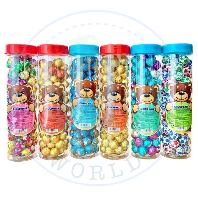 [100PCS] CHOCOLATE BALL TUBE STRAWBERRY / CHOCO BALL / GOLD SYILING ...
