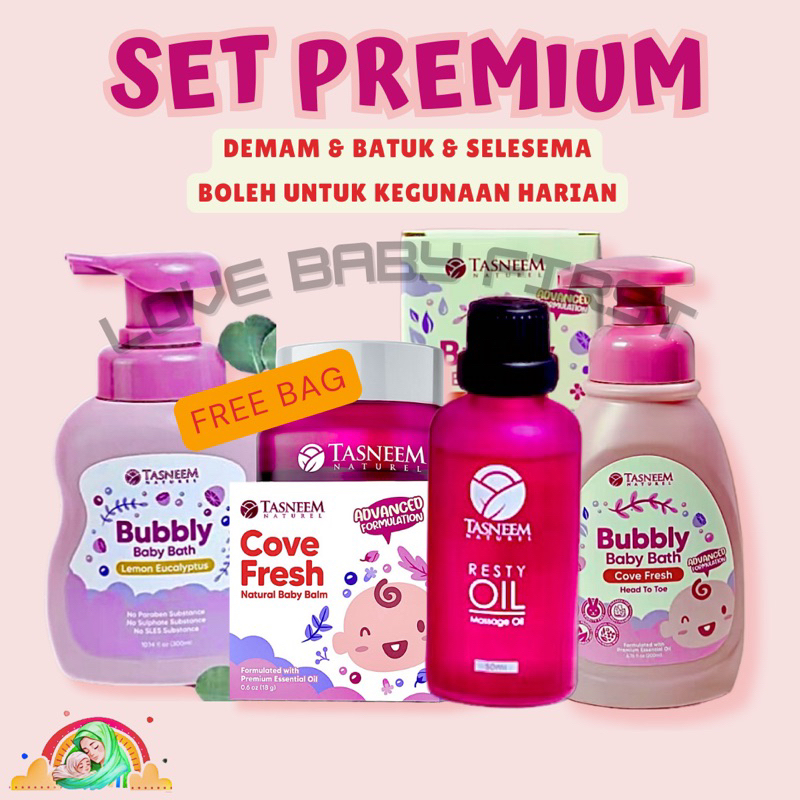 Tasneem Baby Balm Newborn Set Cove Fresh Lemon Bath Resty Oil Batuk ...