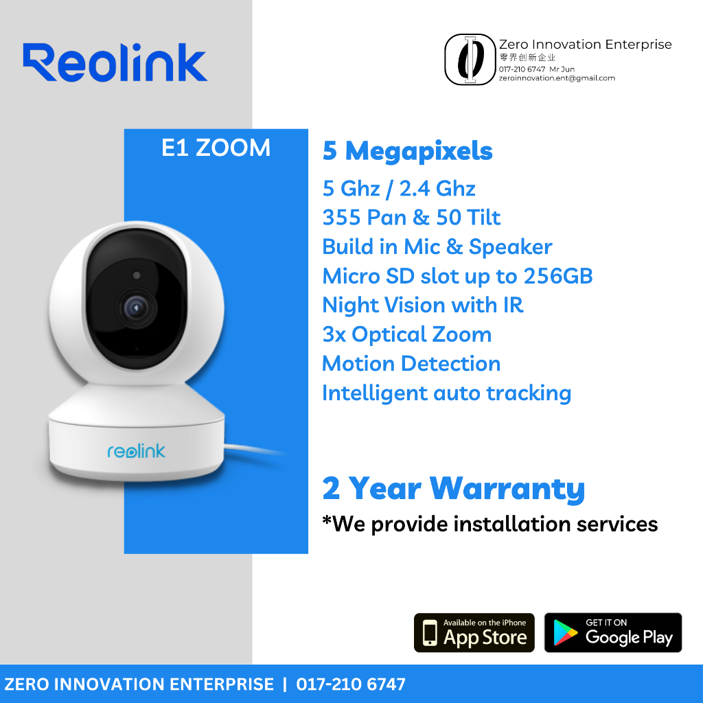 Reolink E1 Zoom v2 Smart PTZ WiFi Indoor Camera with More Detail | Shopee Malaysia