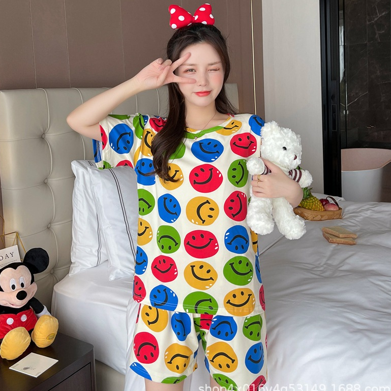 👚Mui Mui👚 【READY STOCK】 Women Pyjamas Cartoon Suit Short Sleeve & Short ...