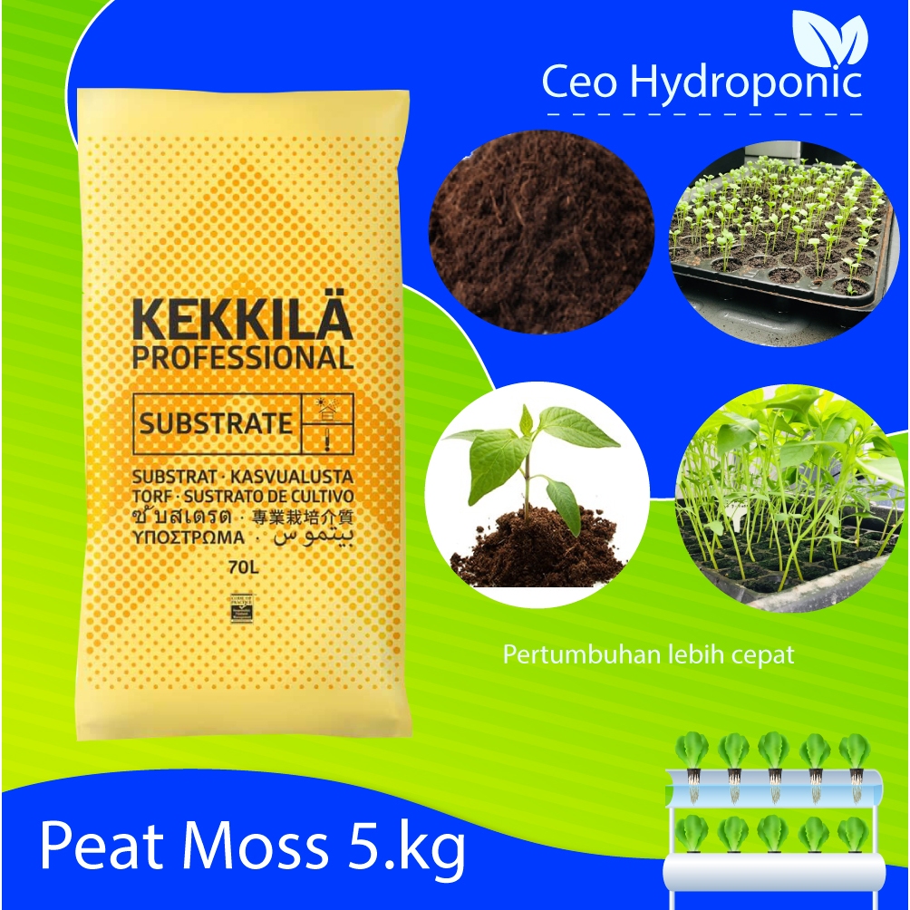 Peat Moss Kekkila 5kg (Tanah Semaian Terbaik Didunia | Shopee Malaysia