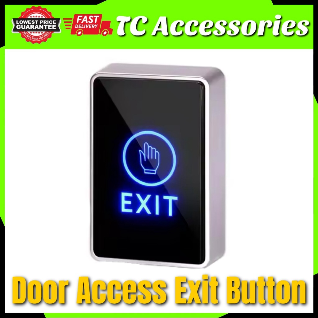 Touch Exit Button Door Exit Release Button for Gate Door Lock Access Control System NO/NC/COM ...