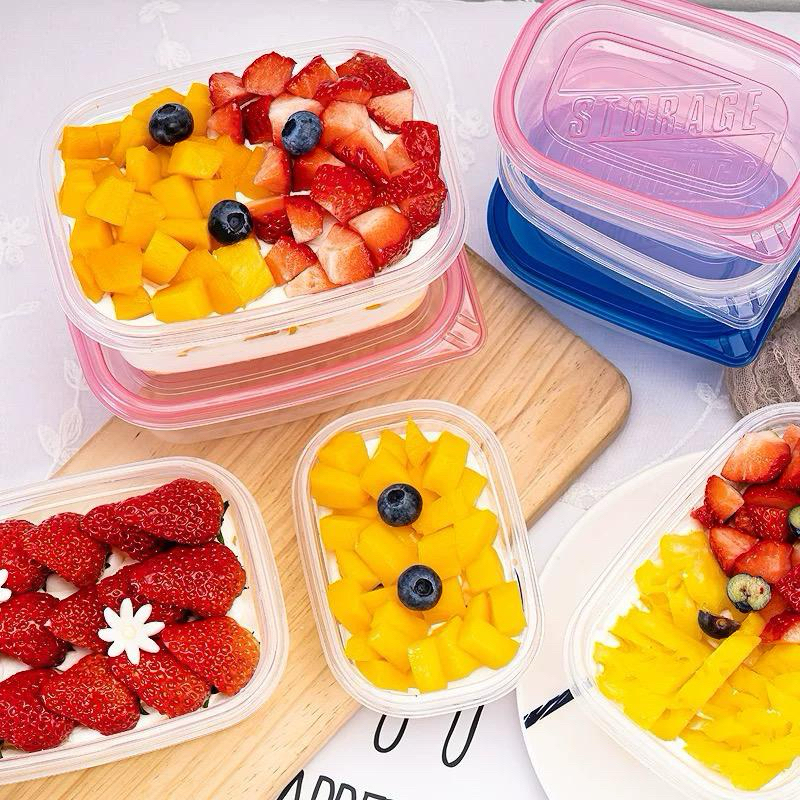 1PC 280/709ml Transparent Red Lid Oval cake box Plastic Packaging ...