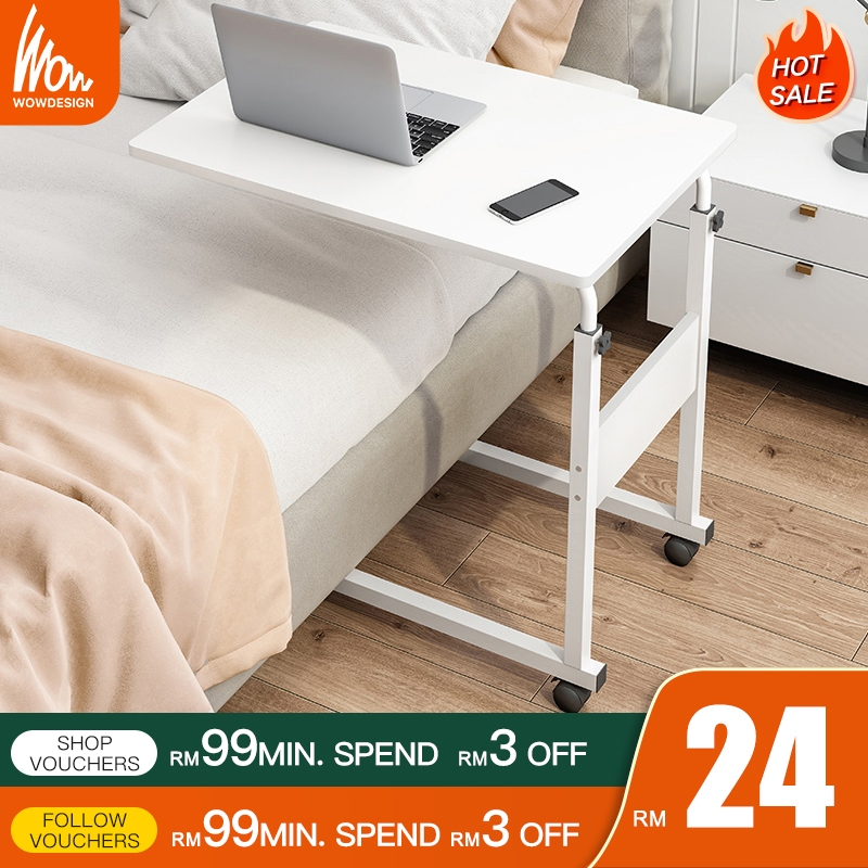 Bedside Lifting Table Adjustable Side Table Bedroom Table With Wheels ...