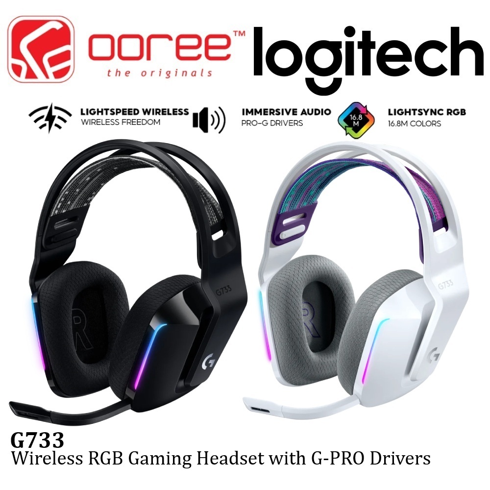 LOGITECH G733 WIRELESS RGB GAMING HEADSET WITH BLUE VOICE FILTER ...