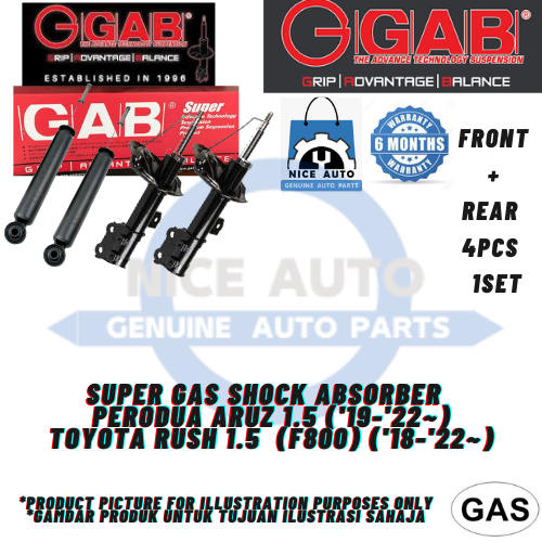 PERODUA ARUZ / TOYOTA RUSH (F800) (FRONT 2PCS OR REAR 2PCS ) ABSORBER ...