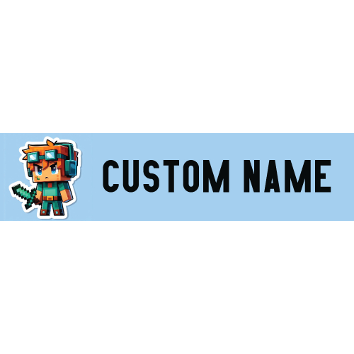Waterproof Minecraft Custom Name Stickers | Shopee Malaysia