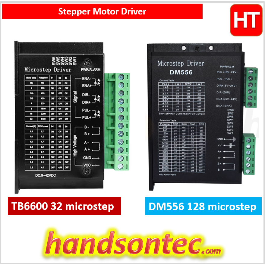 TB6600 DM556 (4~5.6)A (32~128)-Microstep Stepper Motor Driver Module ...