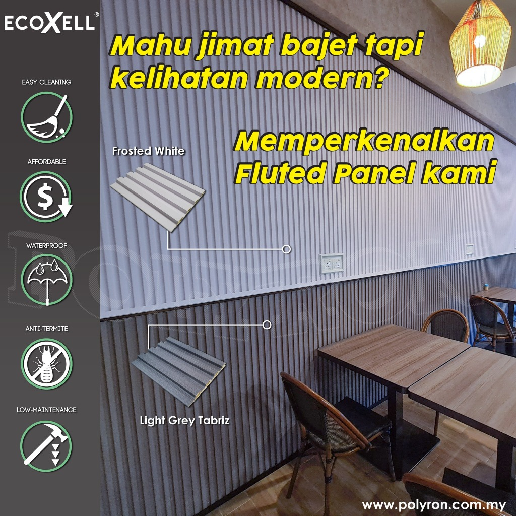 (DISPLAY ONLY) PVC Wall Fluted Panel 19ft / Super Economic 10ft For ...