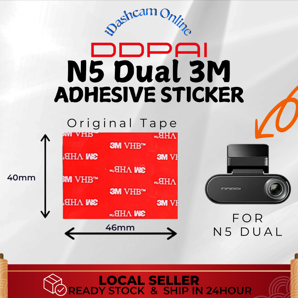 [READY STOCK] 3M Adhesive Sticker for DDPAI N5 Dual Dash Cam | Original ...