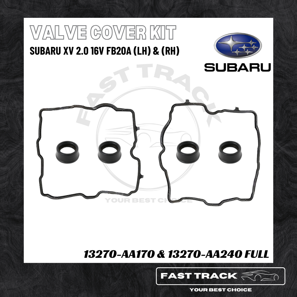 SUBARU XV 2.0 16V FB20A (LH) & (RH) VALVE COVER GASKET & PLUG SEAL ...