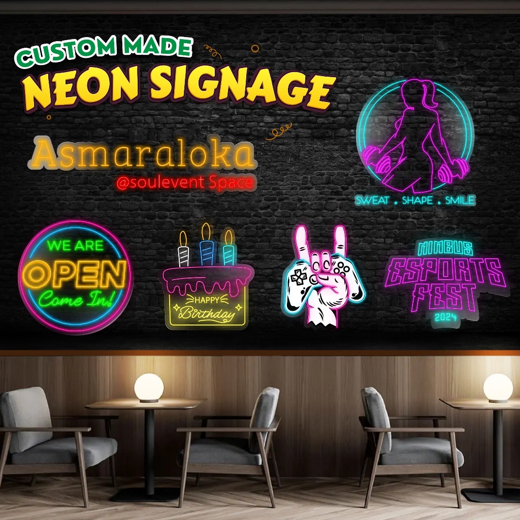 PAPAN TANDA NEON / NEON signage / NEON SIGNBOARD | Shopee Malaysia