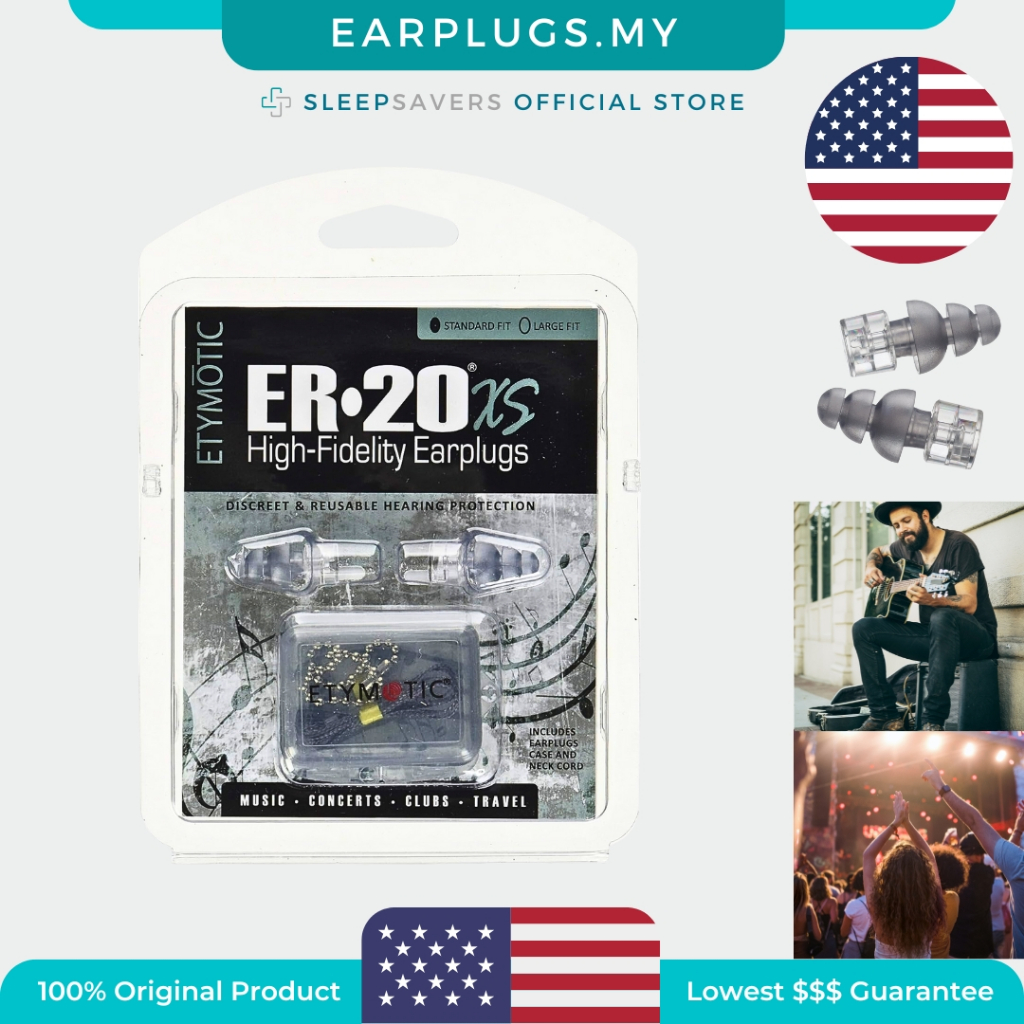 🇺🇸 Etymotic Research ER20XS High Fidelity Earplugs | Hi-fi Ear Plugs ...