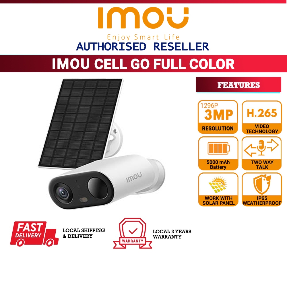 NEW IMOU Cell Go Full Color H.265 3MP QHD Battery Powered Rechargeable ...
