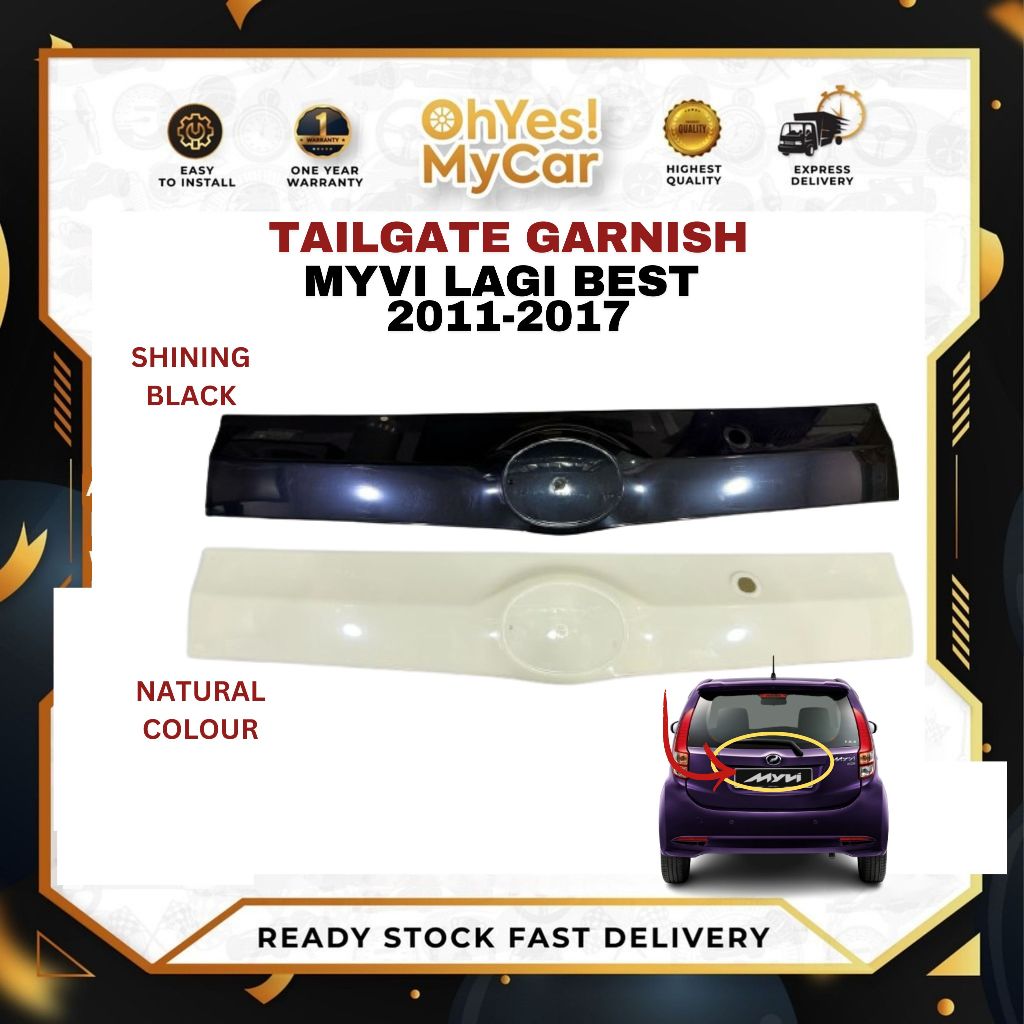 Perodua MYVI Exterior Car TAILGATE / BONNET GARNISH Cover Accessories ...