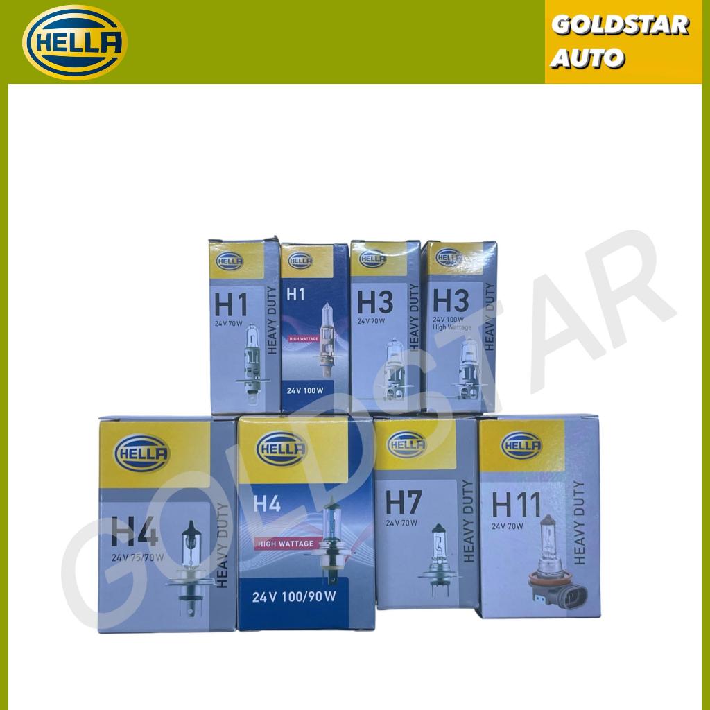 【Hella Original】H1 H3 H4 H7 H11 24V Halogen Headlight Bulbs Truck Lorry ...