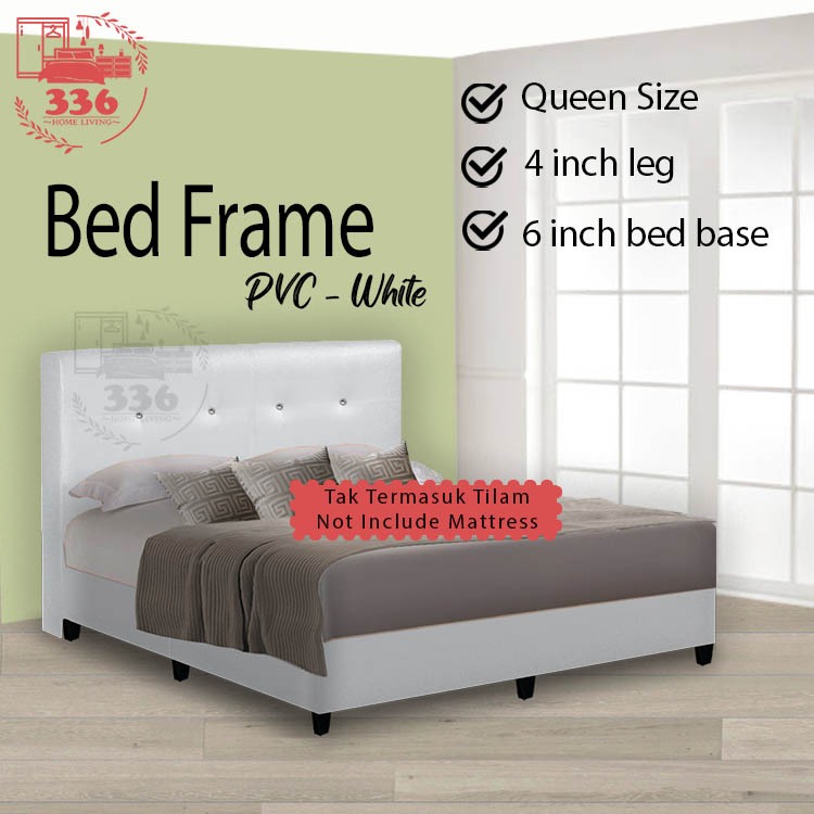 🌹5 KAKI KATIL🌹/PVC, WARNA PUTIH/KATIL SAIZ QUEEN/QUEEN DIVAN/QUEEN SIZE ...