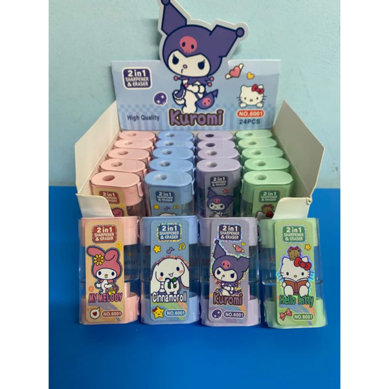 Cartoon Sharpener Eraser 2in1 6001(1pcs) | Shopee Malaysia