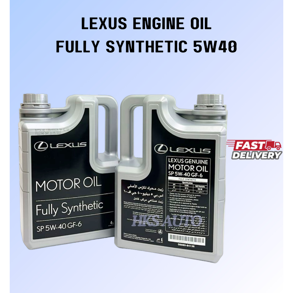 4L - New Lexus 5W40 API-SN Fully Synthetic Motor Engine Oil Toyota ...